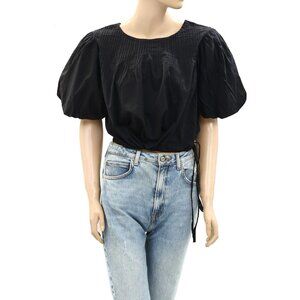 Merlette | Tops | Merlette Nyc Azalea Cropped Blouse Top Breezy Black ...